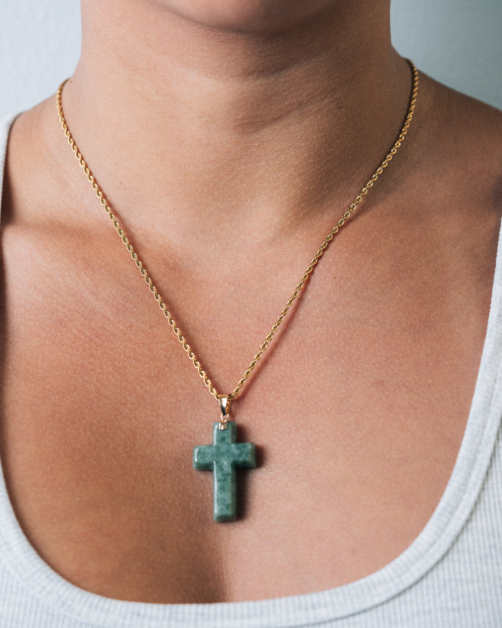 Cross jade pendant store